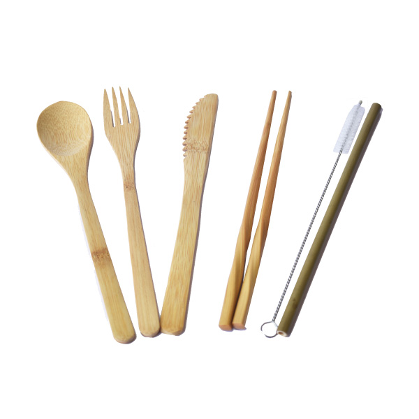 Kit cubiertos bambú / Paquete x 6 piezas - Tienda Online de Empaques ...